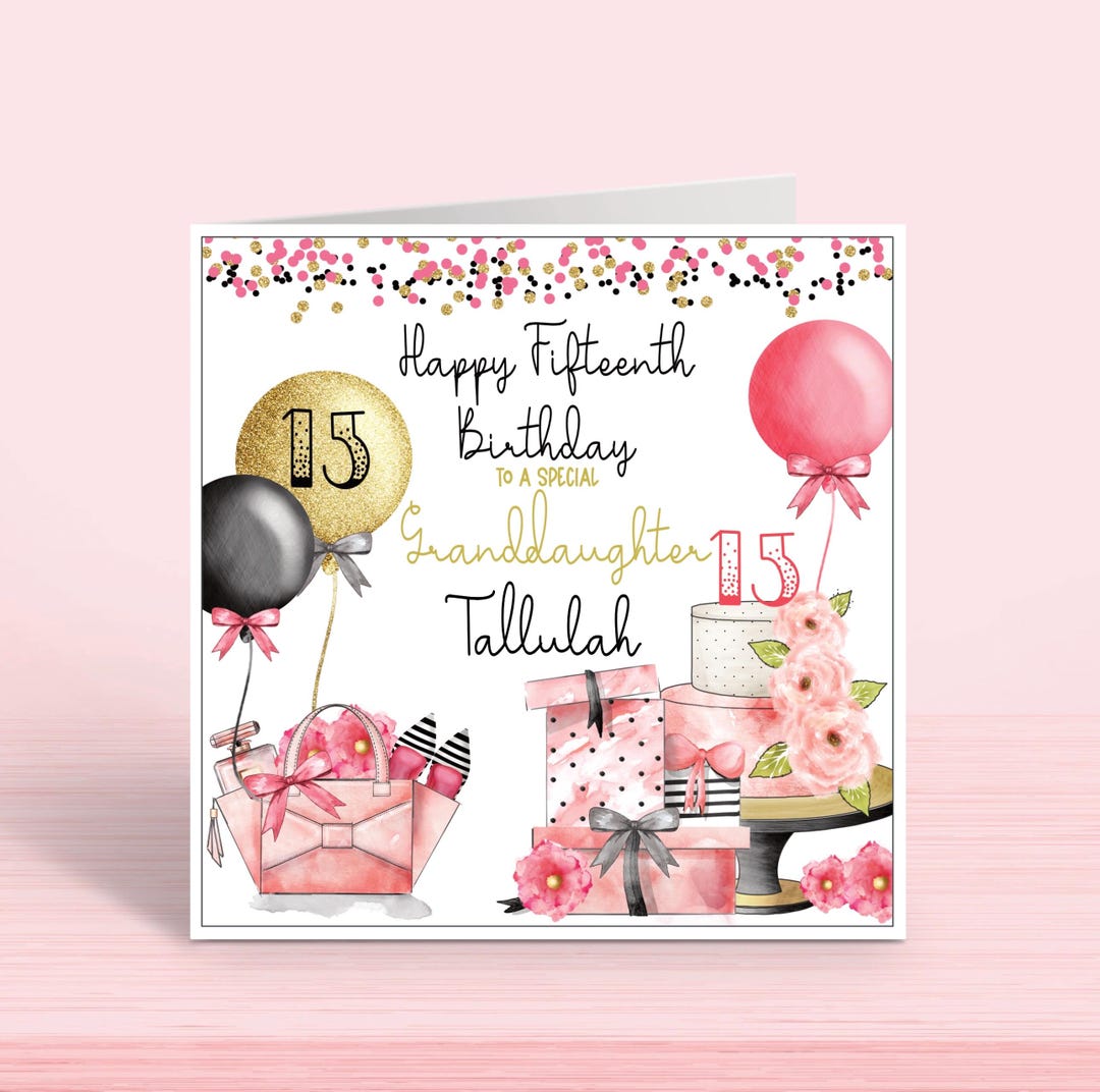 Personalised 15th Birthday Card: Glam Teenage Girl, Any Relation (2 ...