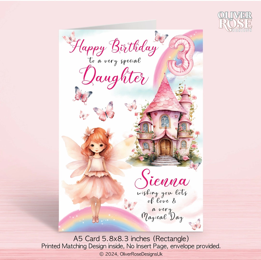 Fairy House Birthday Card for Daughter, Niece, Goddaughter, Sister ...
