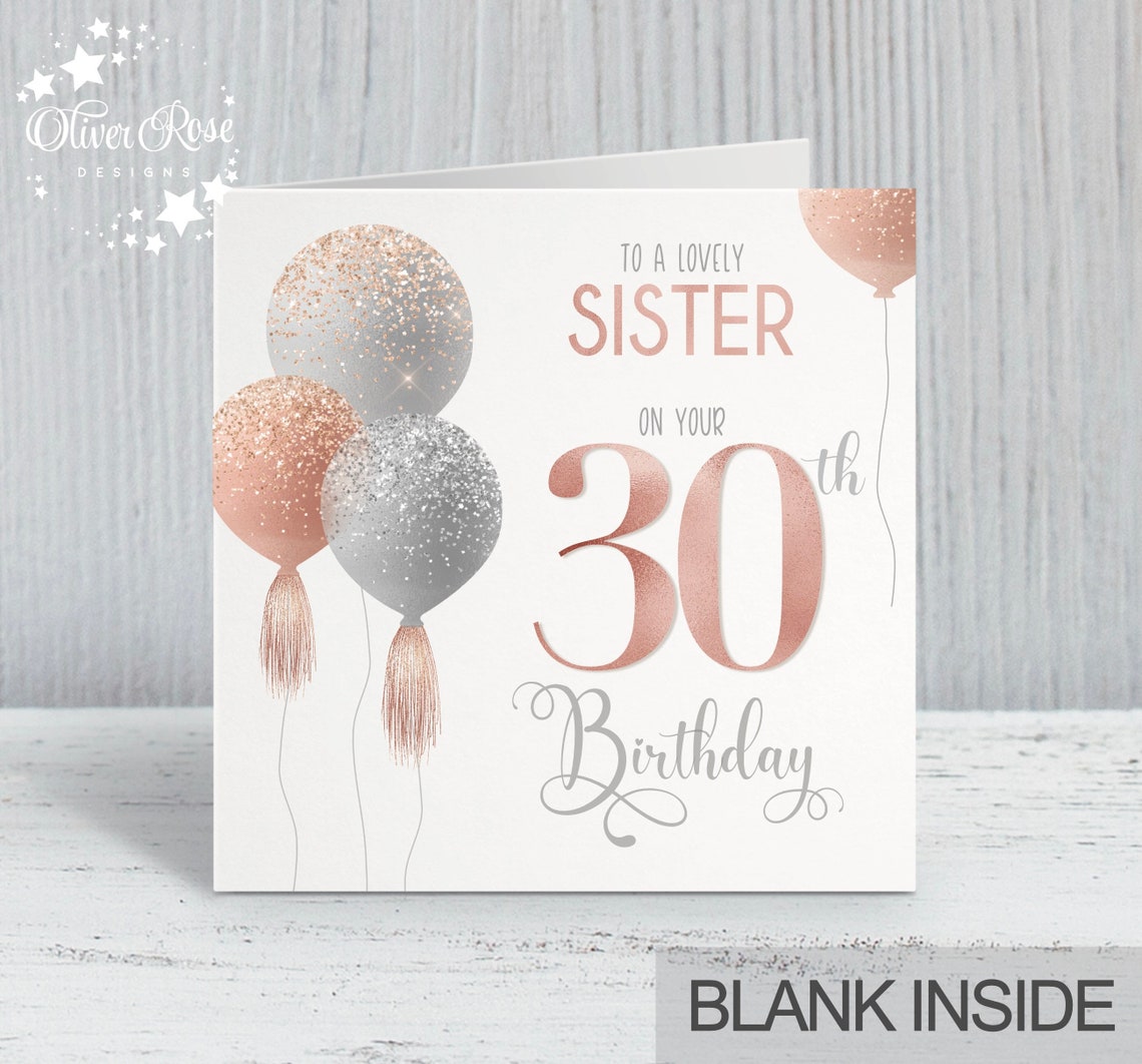 30th Birthday Card Cards for Women Sister Friend Cousin | Etsy
