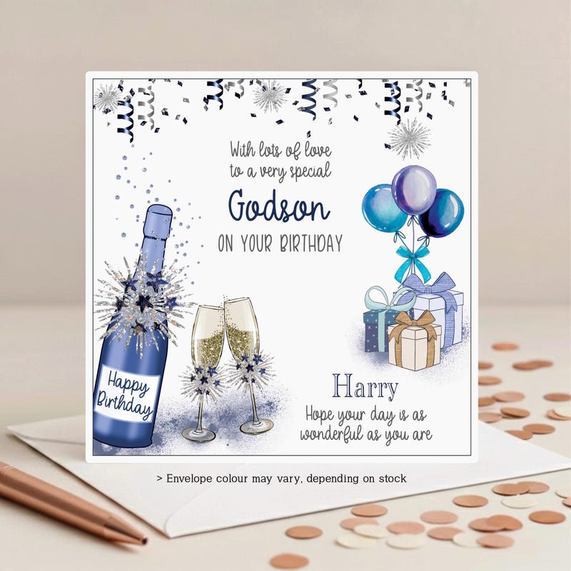 40 Th Godson Birthday Card - Etsy UK