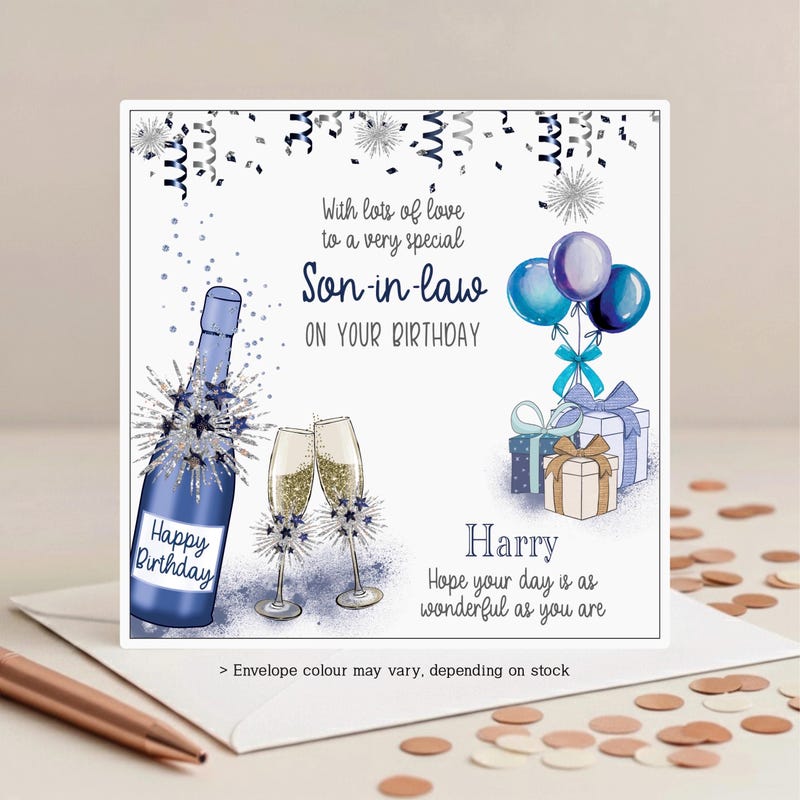 Son in Law Birthday Card - Etsy UK