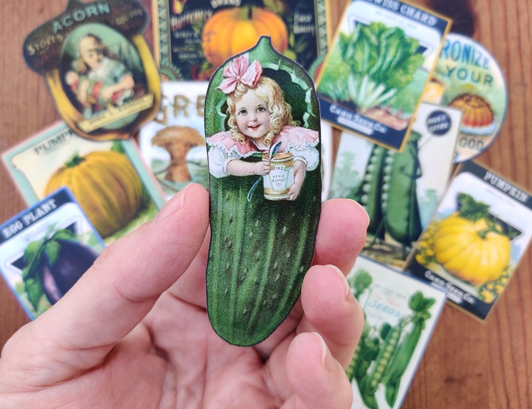 14 Piece Vintage Seed Label Stickers, Advertisements Stickers, Ephemera ...
