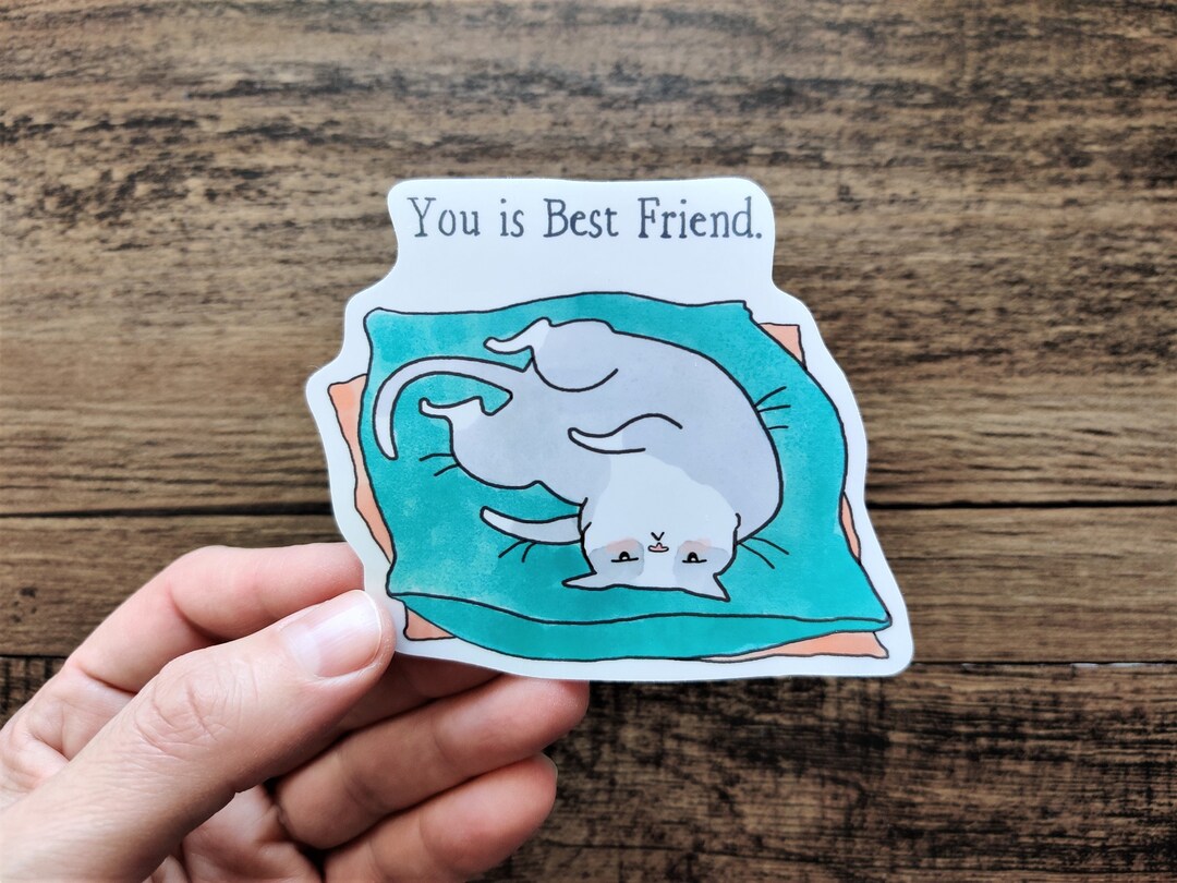 Best Friend Cat Sticker, BFF Gift, Cat Gift, Positive Sticker, Junk ...