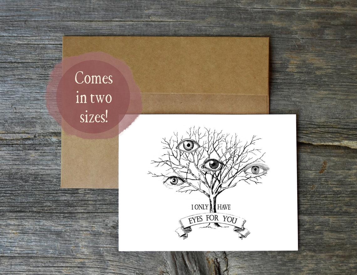 Printable Vintage Eyes for You Card Digital Eye Card - Etsy