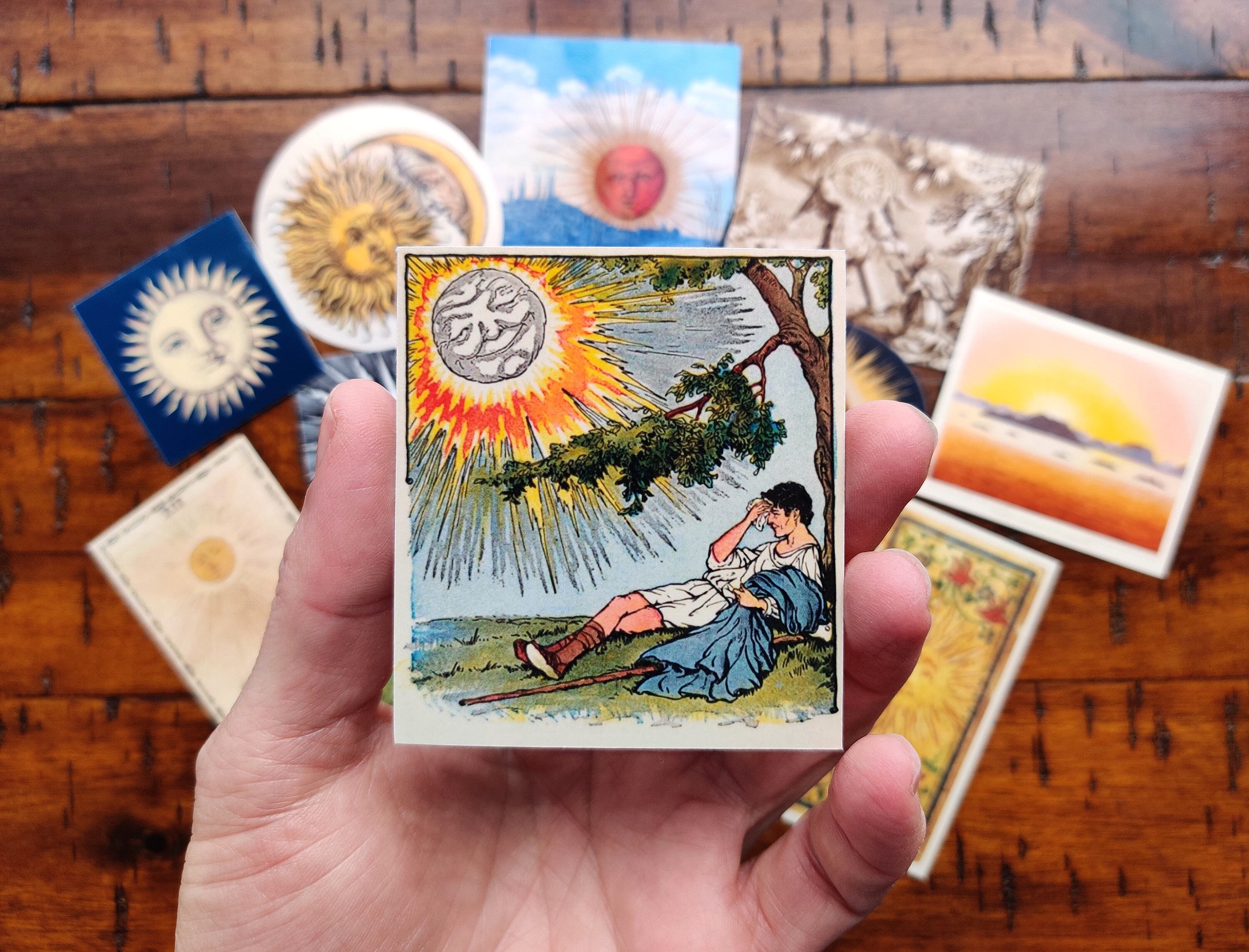 12 Piece Vintage Sun Sticker Set Victorian Stickers Sun Art - Etsy