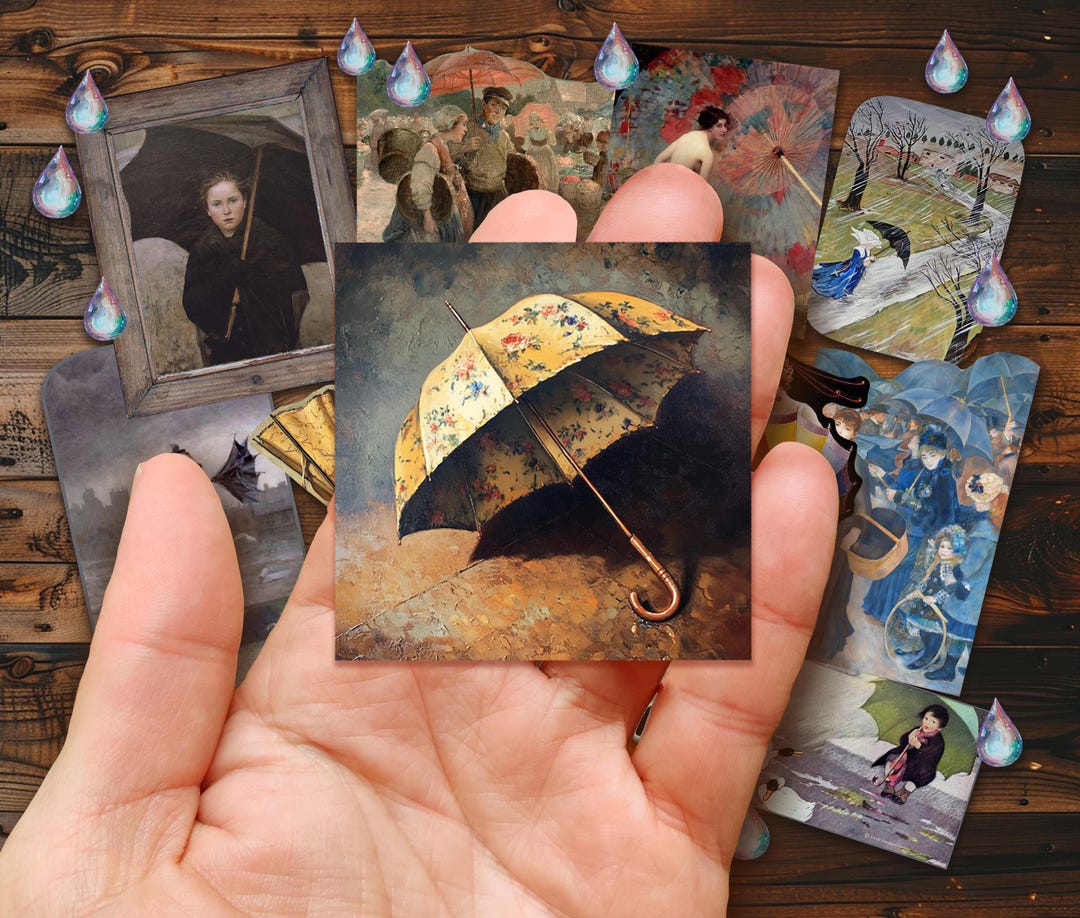 26 Piece April Shower Sticker Set, Parasol Umbrella Stickers, Rainy Day ...