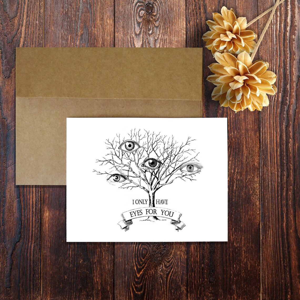 Printable Vintage Eyes for You Card Digital Eye Card - Etsy