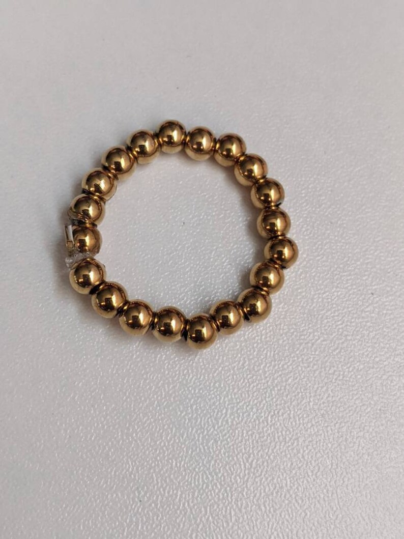 Beaded Stackable Rings Amythest Rose Quartz Gold | Etsy