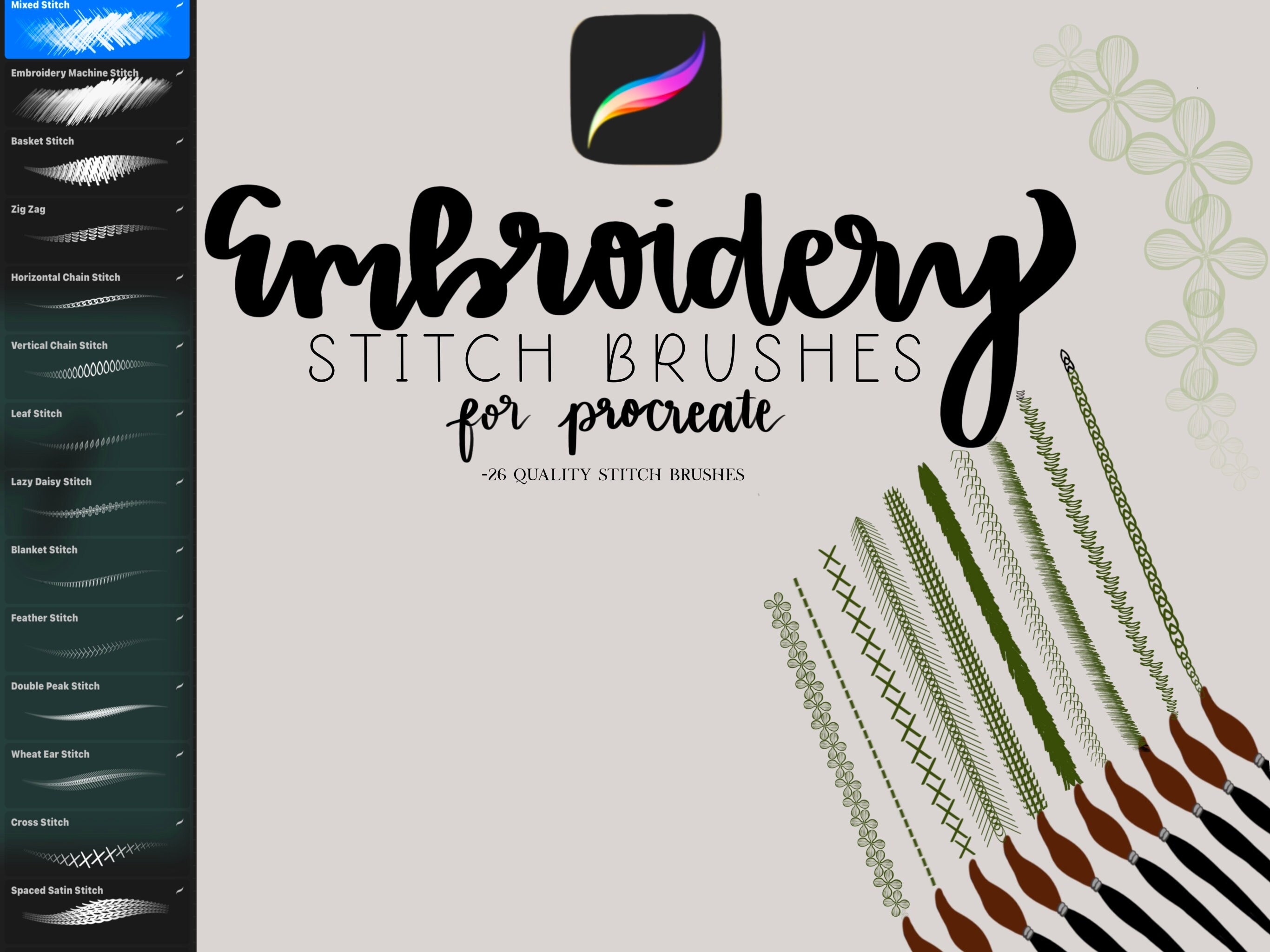 Procreate Embroidery Brush at Jackie Roberts blog