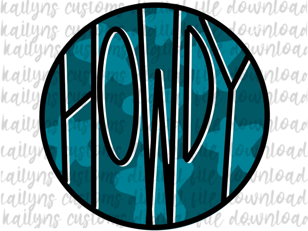 Howdy Blue Png - Etsy