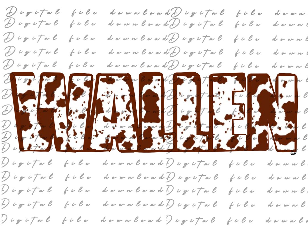 Morgan Wallen Cow Print Digital Download Sublimation - Etsy