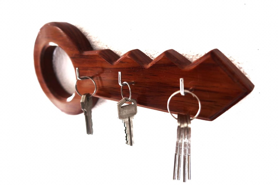 KEY - Key Shaped Key Hook -wooden Key Holder - Handmade - Etsy