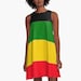Flattering A-line Dress, Rasta, Rastafari, Jamaica, Rastafarian, Flag ...