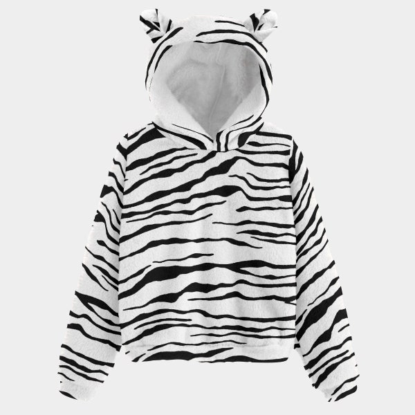 Zebra Print Hoodie - Etsy