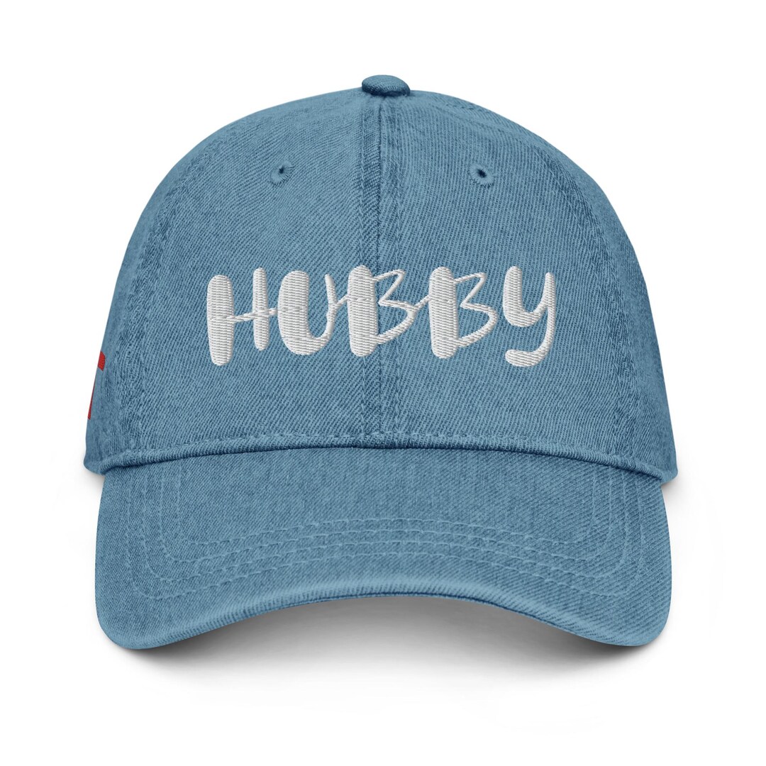 Custom Denim Hat Hubby of the Party Denim Embroidered Hat Bachelor ...