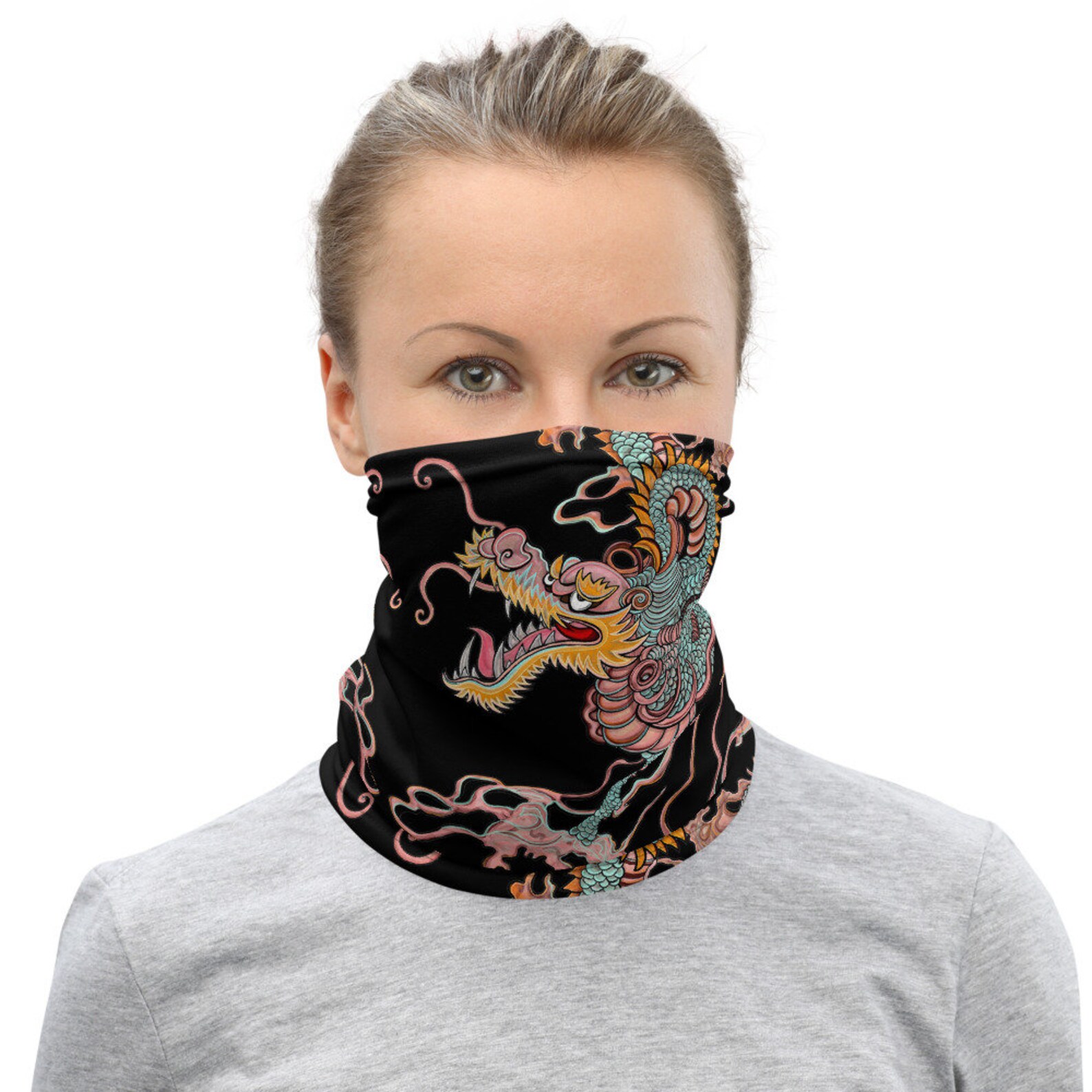 Dragon 1 Soft Breathable Fabric Reusable Face Mask Neck Gaiter | Etsy