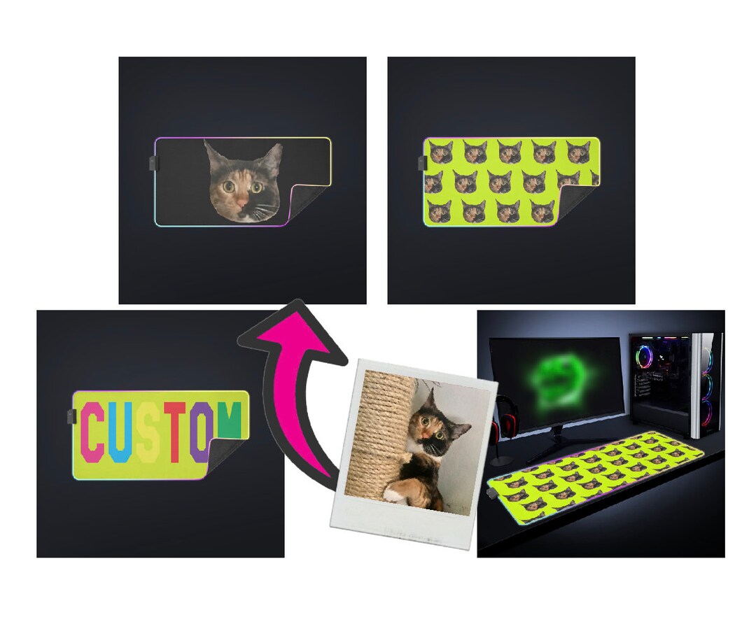 Custom LED Gaming Mouse Pad, Personalized Gaming Mouse Pad, Custom ...