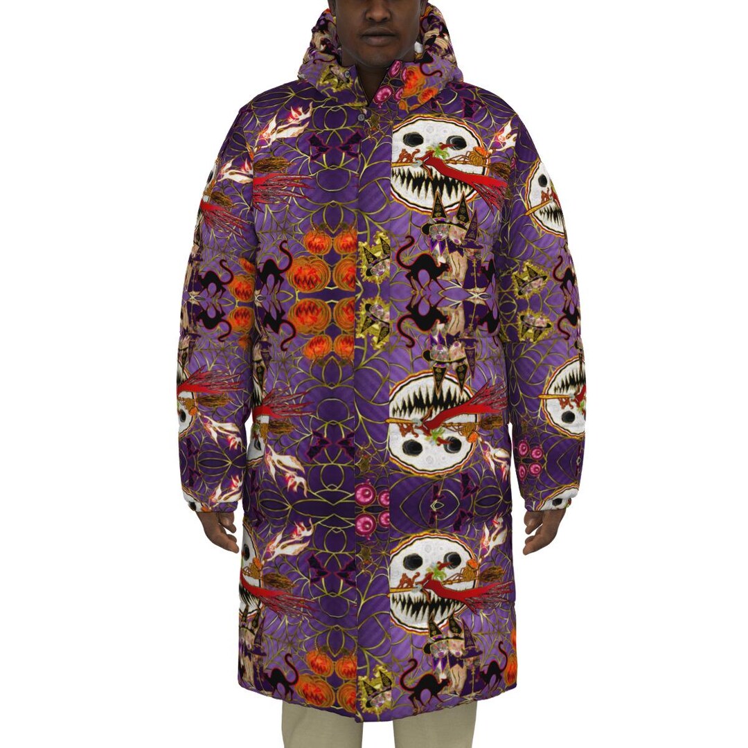 Plus Size Down Jacket Halloween by Maru Halloween Puffer Jacket ...