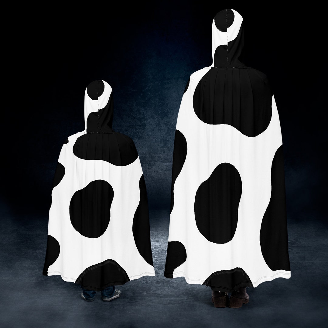 Kids Cloak Cow Hooded Cloak Cow Print Cape Cow Hooded Cape Animal Print ...