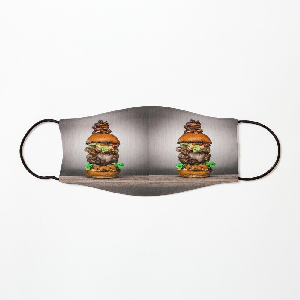 Two Layer Face Mask Aci's Mega Beef Burger 4 Sizes Regular | Etsy