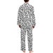 Buttoned Pajama Set for Men Snow Leopard Print, Long Sleeve Pajamas ...