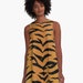 Flattering A-line Dress, Tiger Print, Animal Print, Halloween, Loose ...