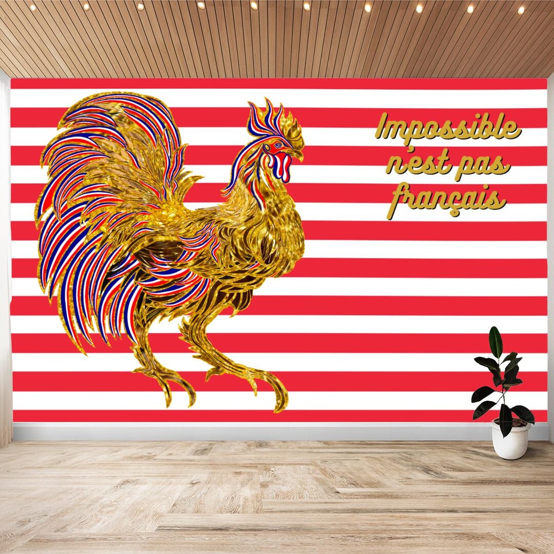 I Love France Wall Sticker French Rooster by Maru Wall Decor French ...