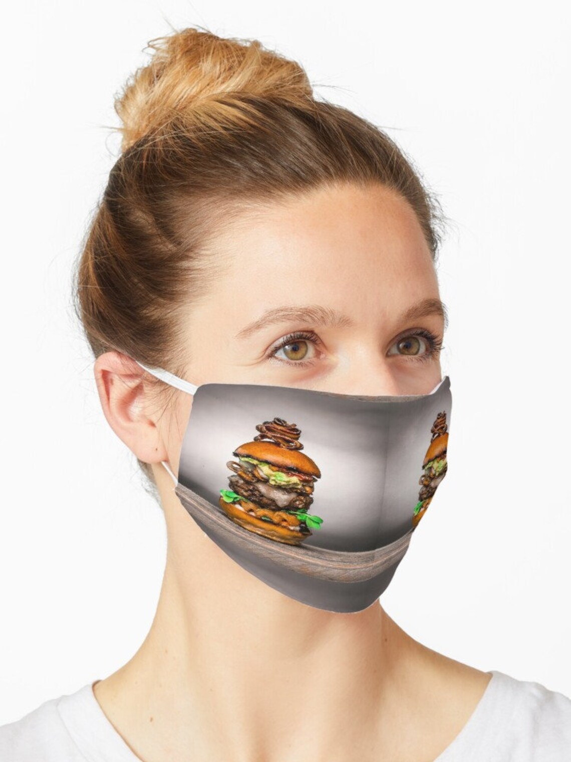 Two Layer Face Mask Aci's Mega Beef Burger 4 Sizes Regular - Etsy