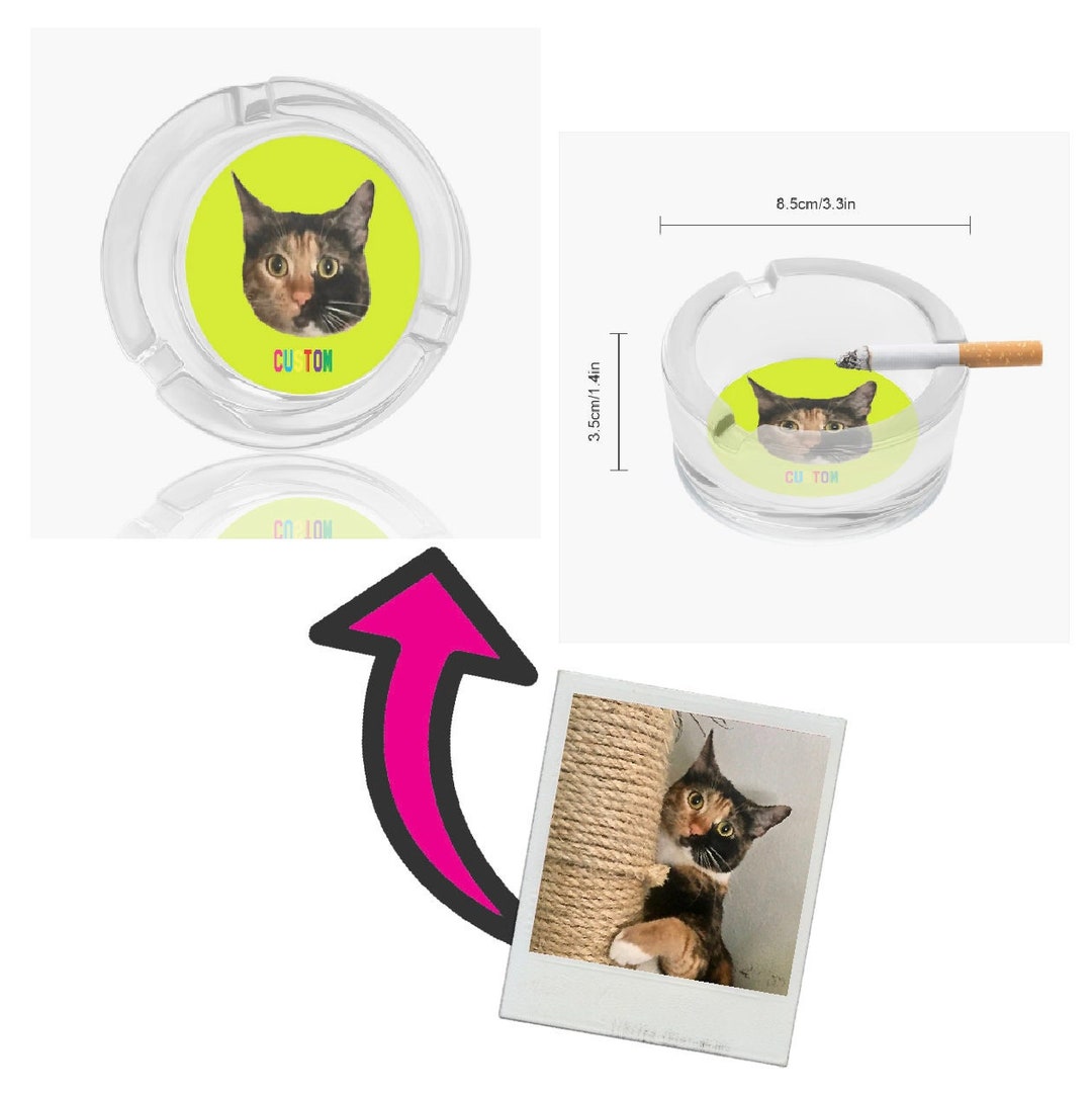 Custom Glass Ashtray, Personalized Ashtray, Custom Photo Ashtray ...