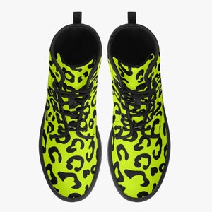 Men's Trendy Leather Boots Snow Leopard Print Jaguar - Etsy