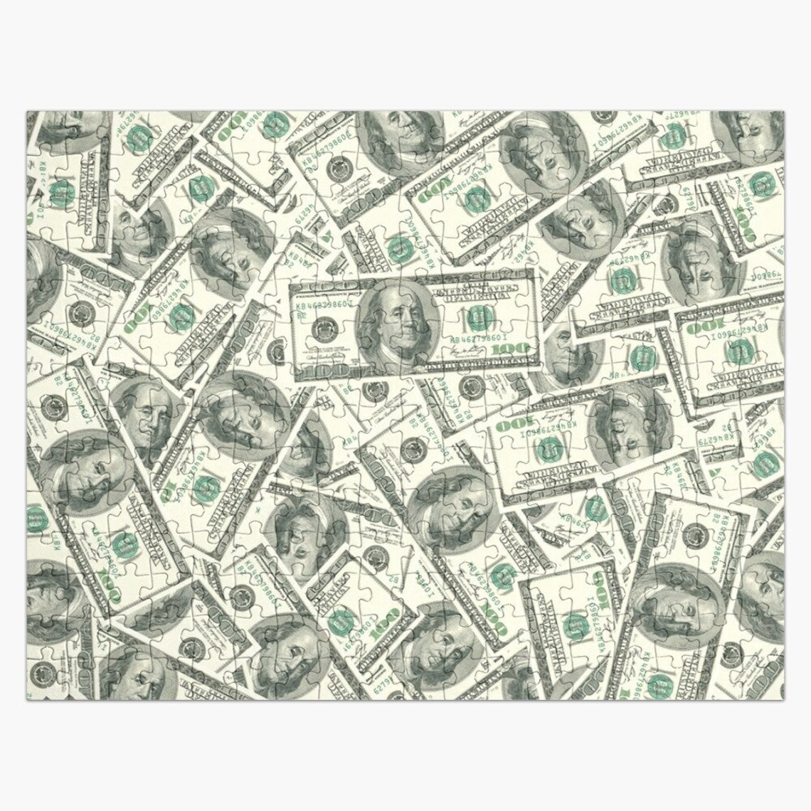 Rectangle Jigsaw Puzzle Money One Million Dollars Cash One - Etsy