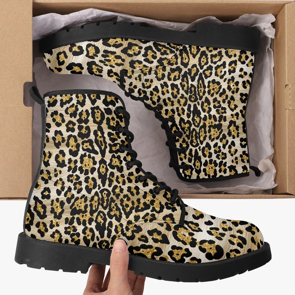 Cheetah Print Boots - Etsy