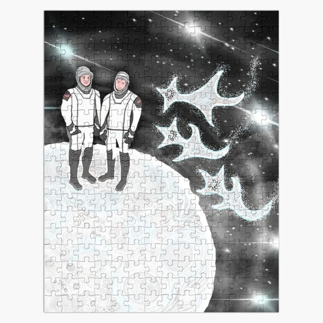 Rectangle Jigsaw Puzzle 5 Sizes 30 to 1000 Pieces Astronauts Robert ...