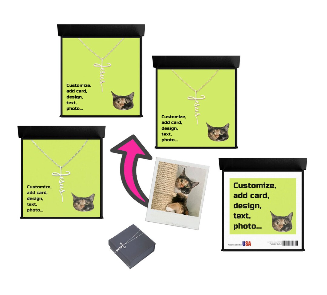 Custom Jesus Cross Necklace, Personalized Necklace, Custom Design Your ...