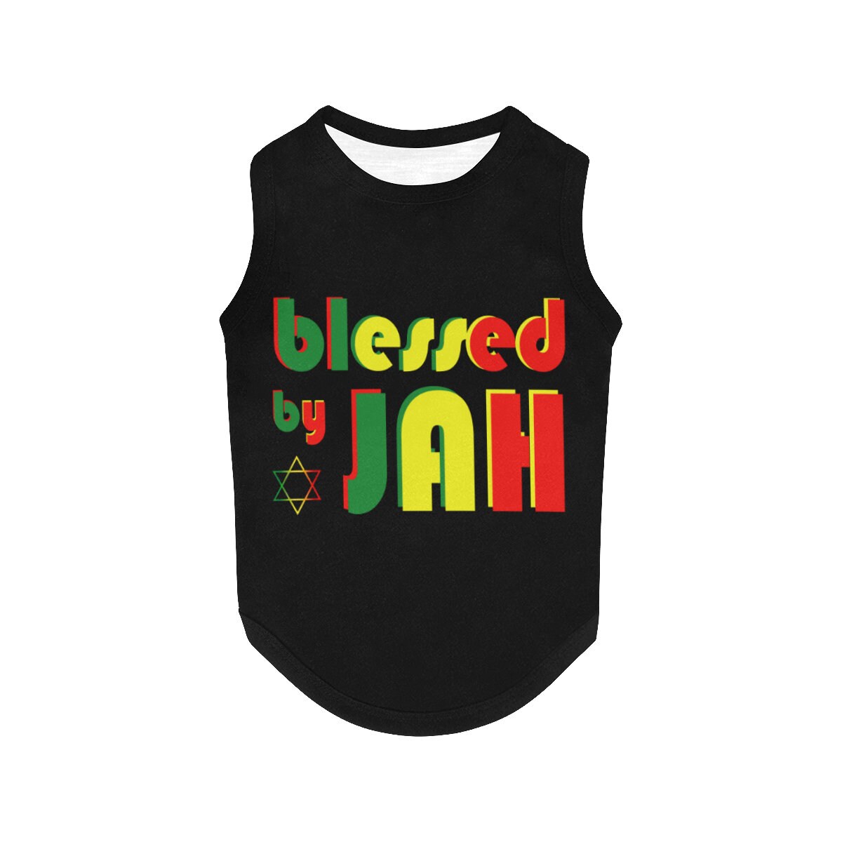 Rasta Blessed by Jah Dog Tank Top Dog Shirt Dog Clothes | Etsy