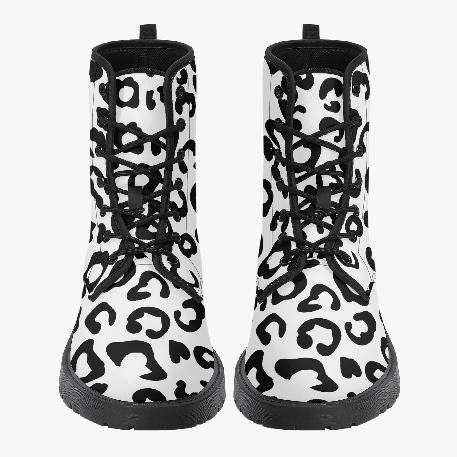 Men's Trendy Leather Boots Snow Leopard Print Jaguar - Etsy