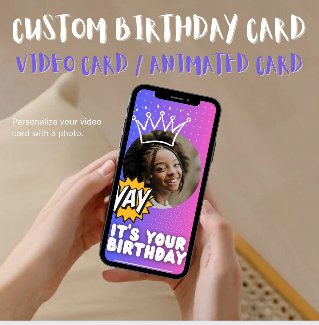 Custom Birthday Video Card, Personalized Animated Birthday Card, Custom ...