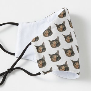 Custom Photo Three-layer Fitted Face Mask, Personalized Face Mask ...