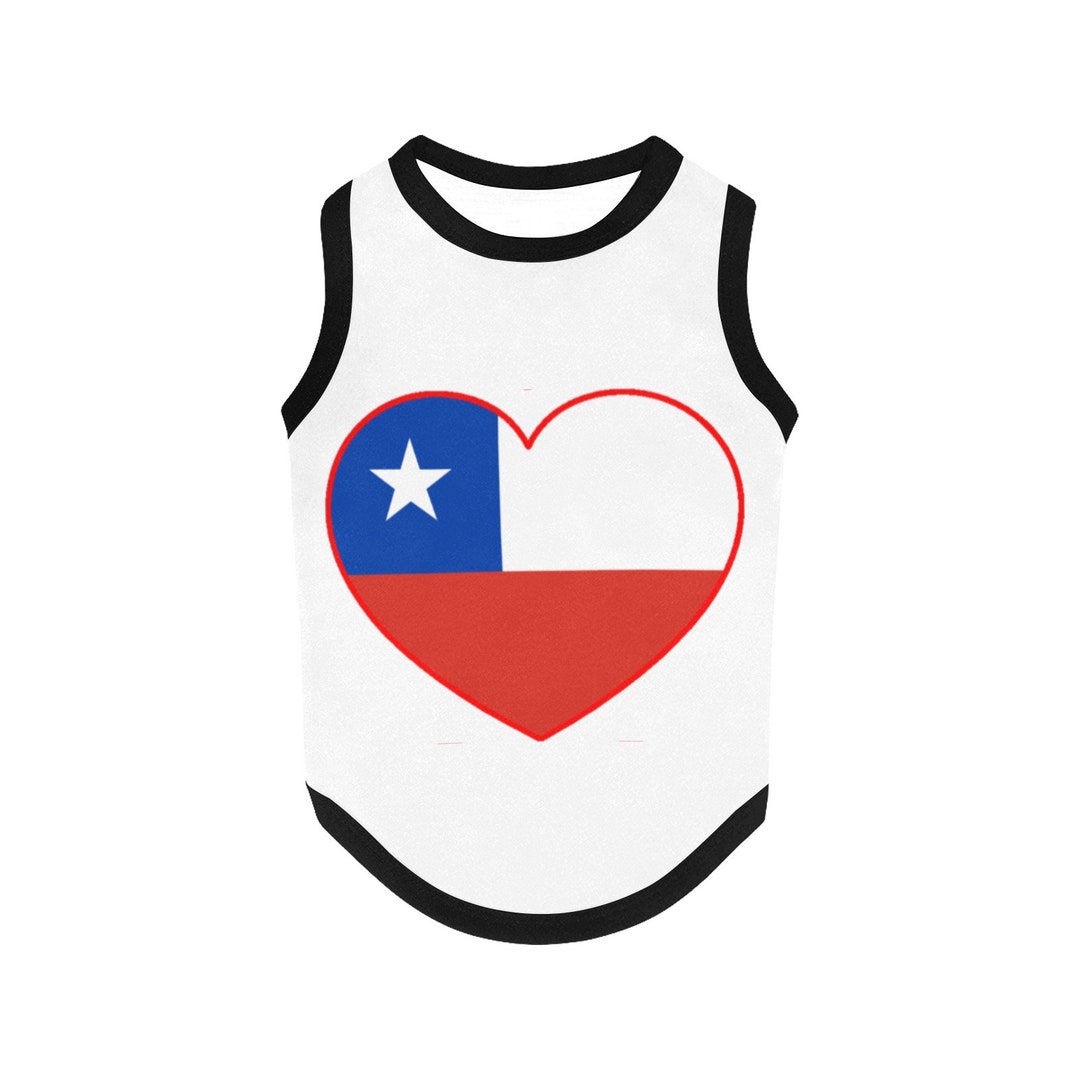 Dog T-shirt I Love Chile Dog T-shirt Chilean Flag Dog Tank - Etsy