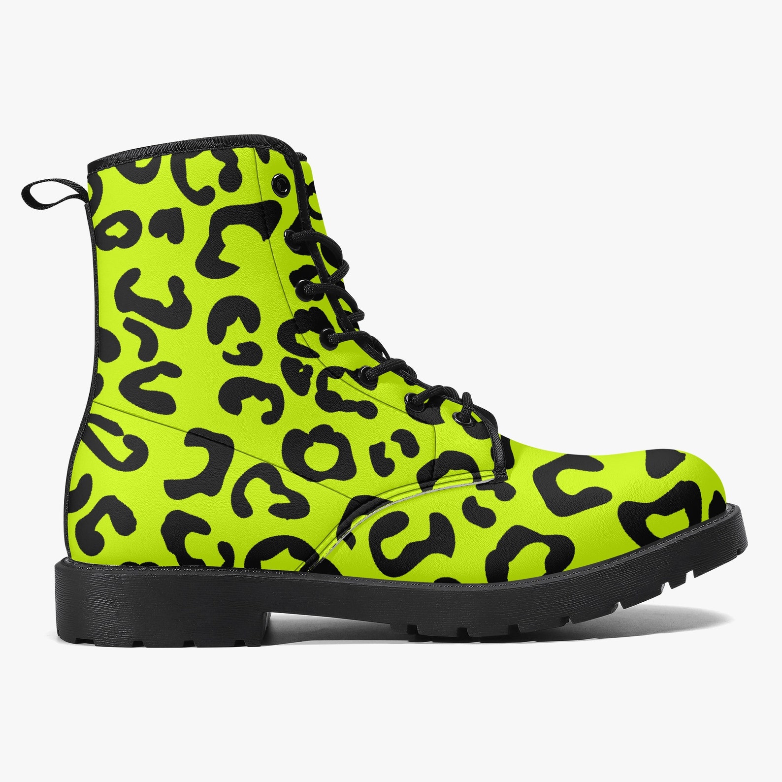 Men's Trendy Leather Boots Snow Leopard Print Jaguar | Etsy