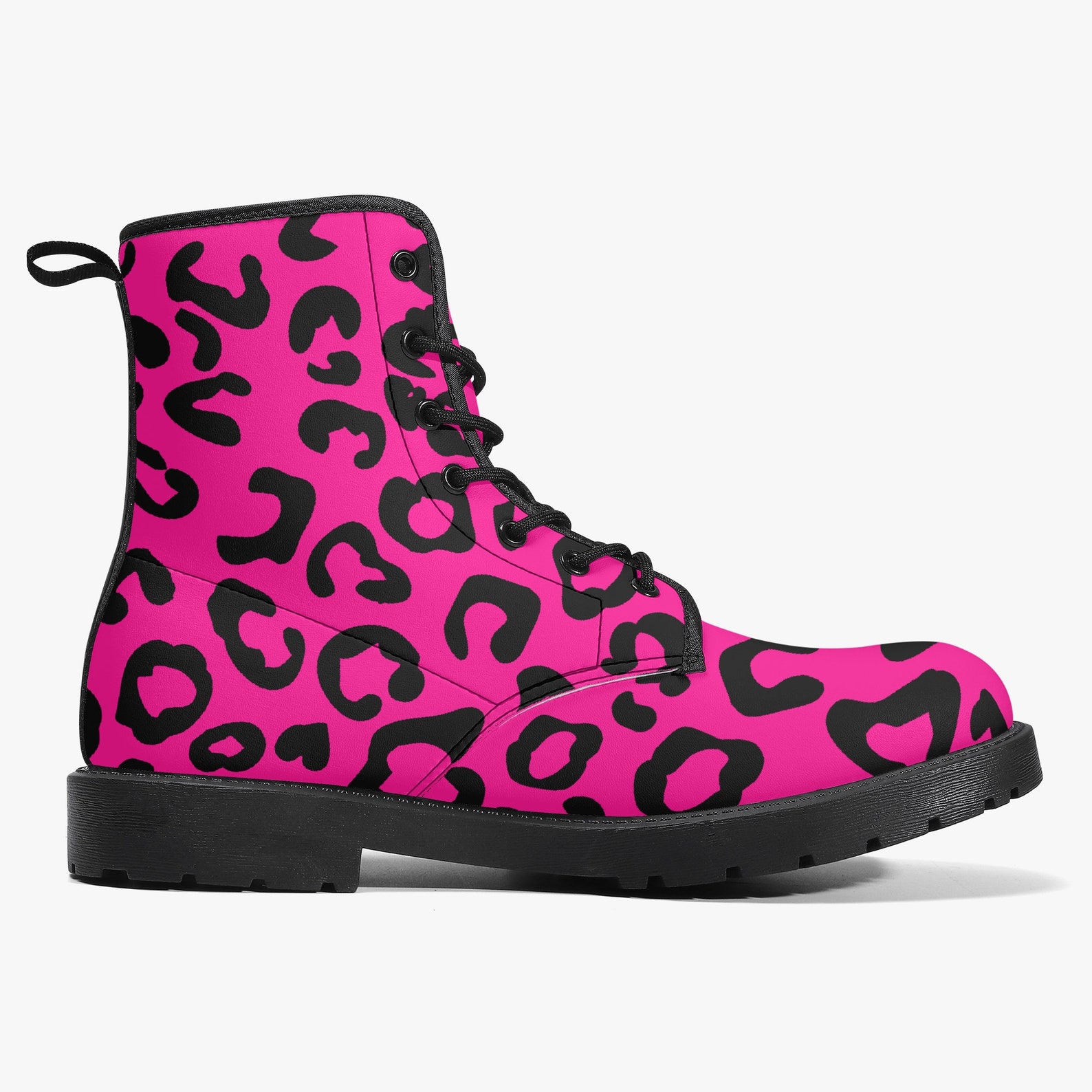 Women's Trendy Leather Boots Snow Leopard Print Jaguar - Etsy