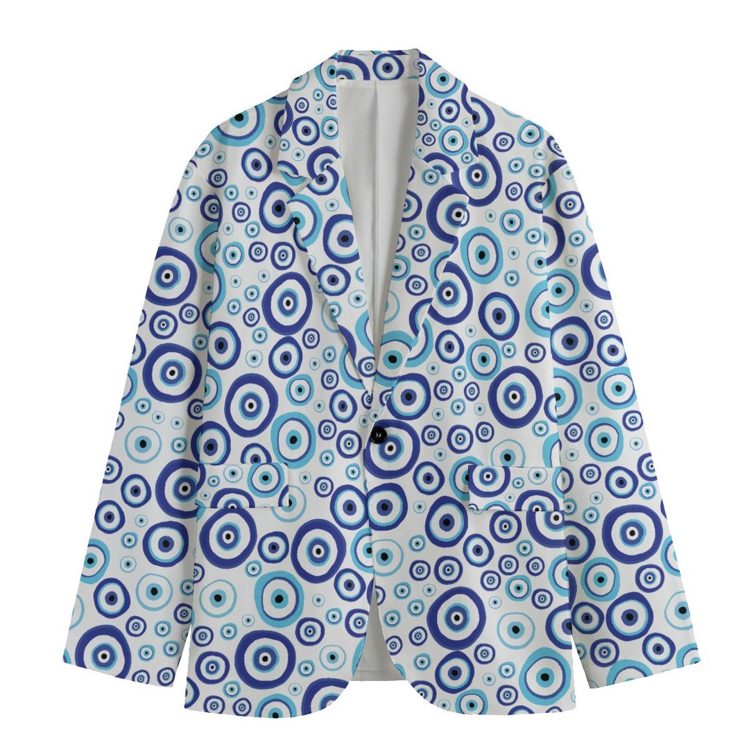Men's Casual Blazer, Evil Eyes Blazer, Ancient Protection Blazer, Eyes ...