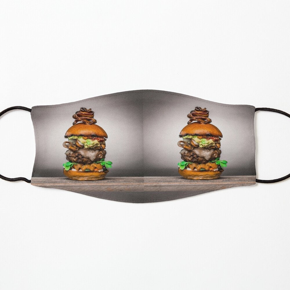 Two Layer Face Mask Aci's Mega Beef Burger 4 Sizes Regular | Etsy