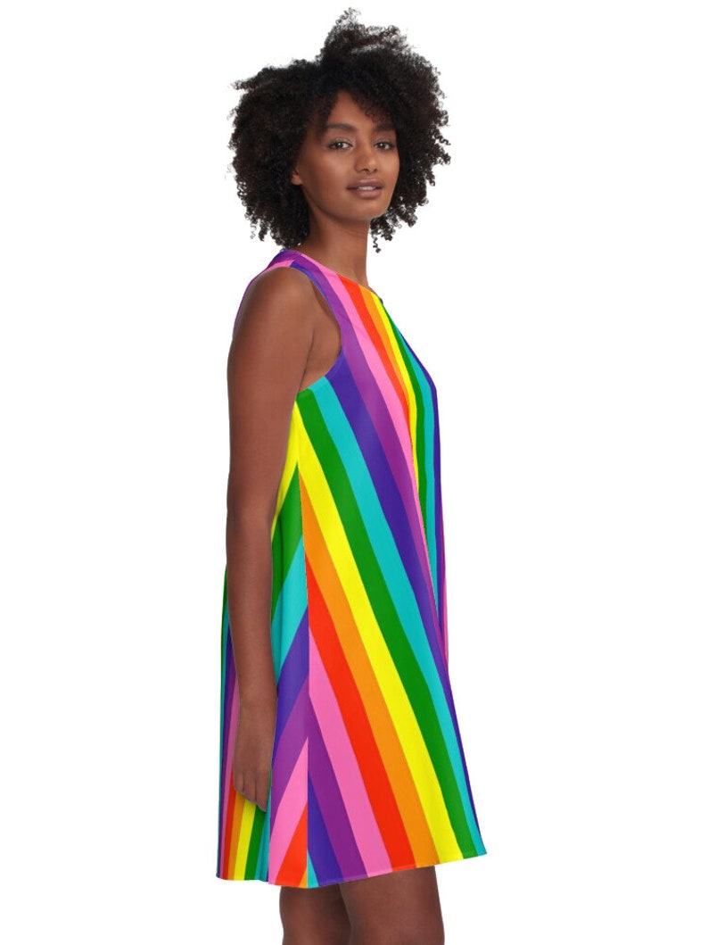 Flattering A-line Dress Love is Love LGBTQ Pride Flag - Etsy