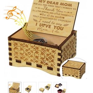 Custom Wooden Music Box, Personalized Music Box, Custom Photo Music Box ...