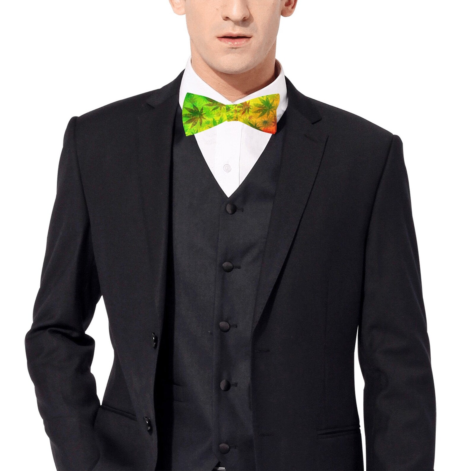 Classic Chic Adjustable Bow Tie Marijuana Cannabis Weed | Etsy