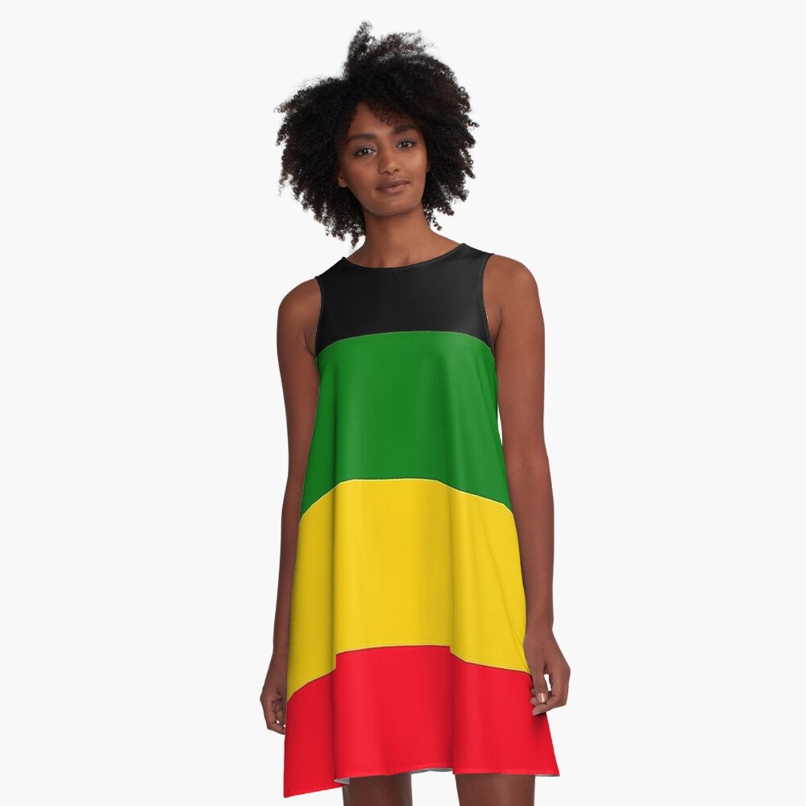 Flattering A-line Dress Rasta Rastafari Jamaica - Etsy