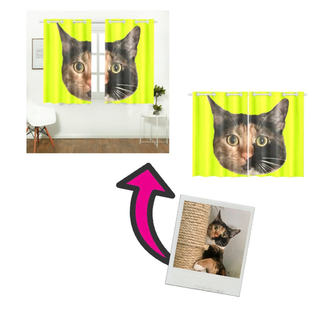 Custom Window Curtain two Panels, Personalized Curtain, Custom Photo ...