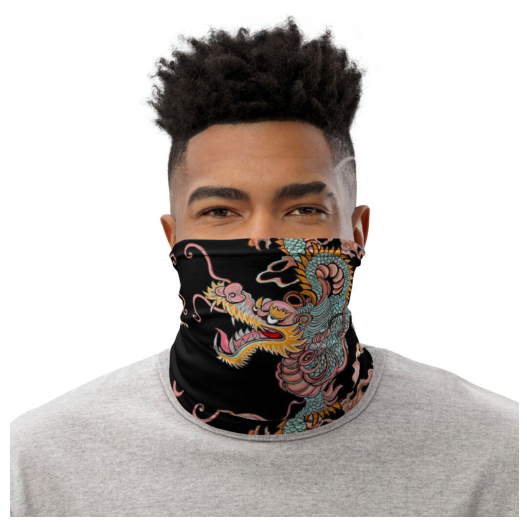 Dragon 1 Soft Breathable Fabric Reusable Face Mask Neck Gaiter - Etsy