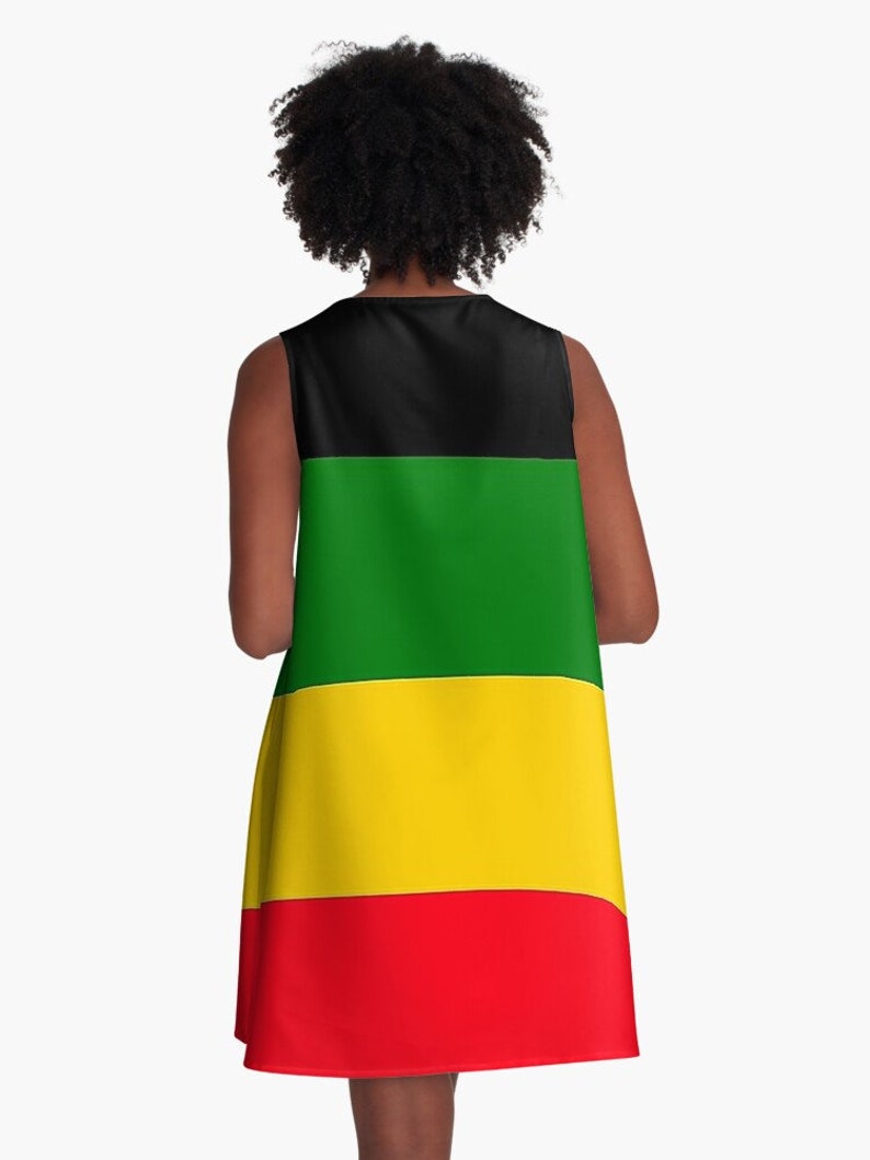 Flattering A-line Dress Rasta Rastafari Jamaica - Etsy